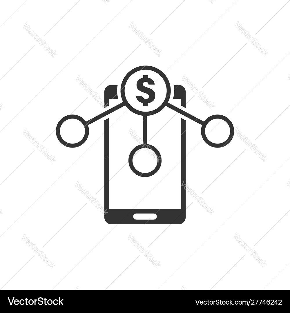 Payment services icon in flat style money send Vector Image