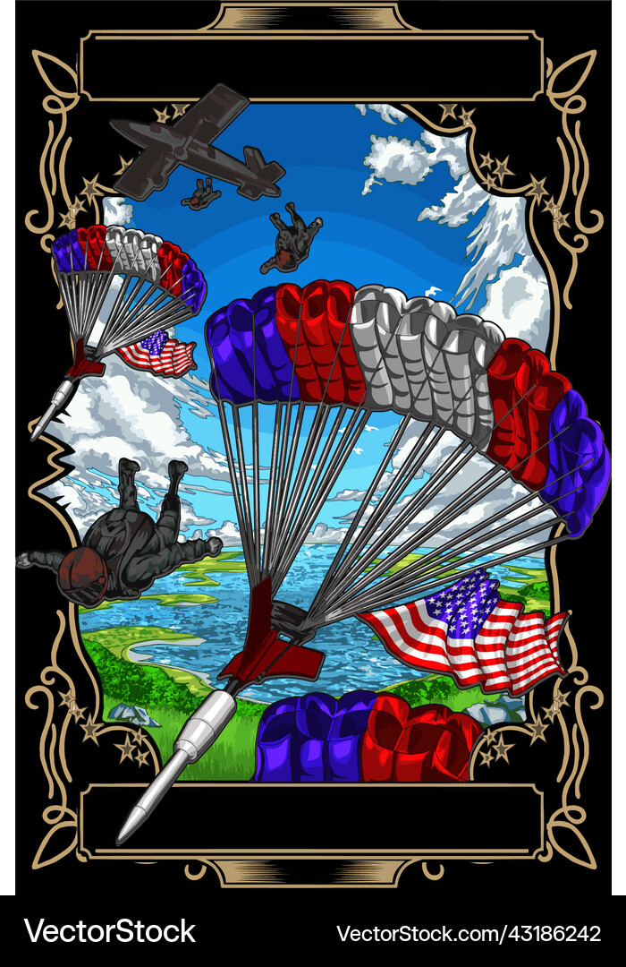 Skydiving Royalty Free Vector Image - VectorStock