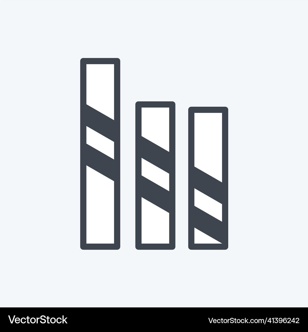 Striped bars icon in trendy line style isolated Vector Image
