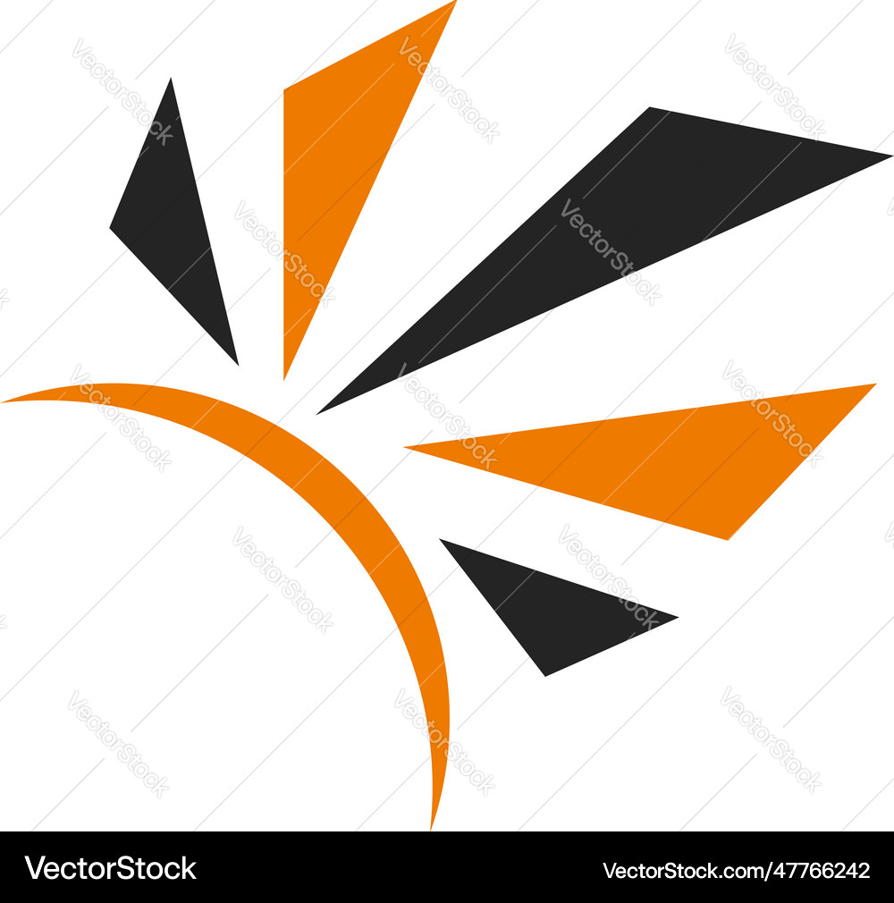 Sun logo template icon brand identity isolated Vector Image