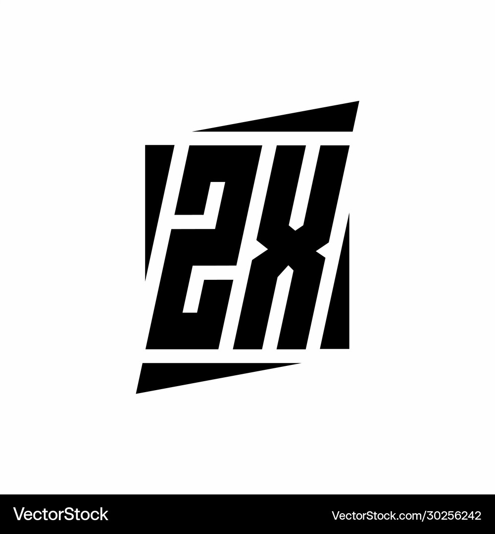 Zx logo monogram with modern style concept design Vector Image