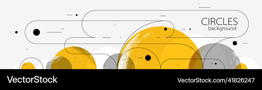 Geometric background with circles and lines art Vector Image