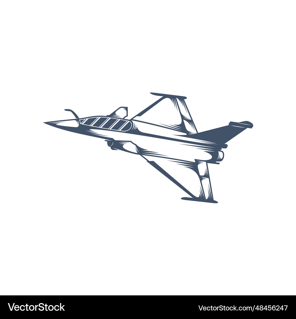 Military aircraft design fighter Royalty Free Vector Image