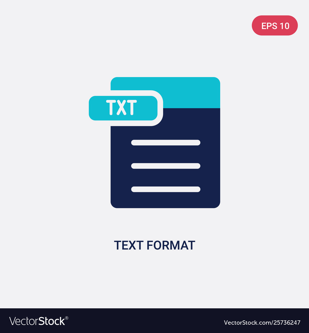 Two color text format icon from content concept Vector Image