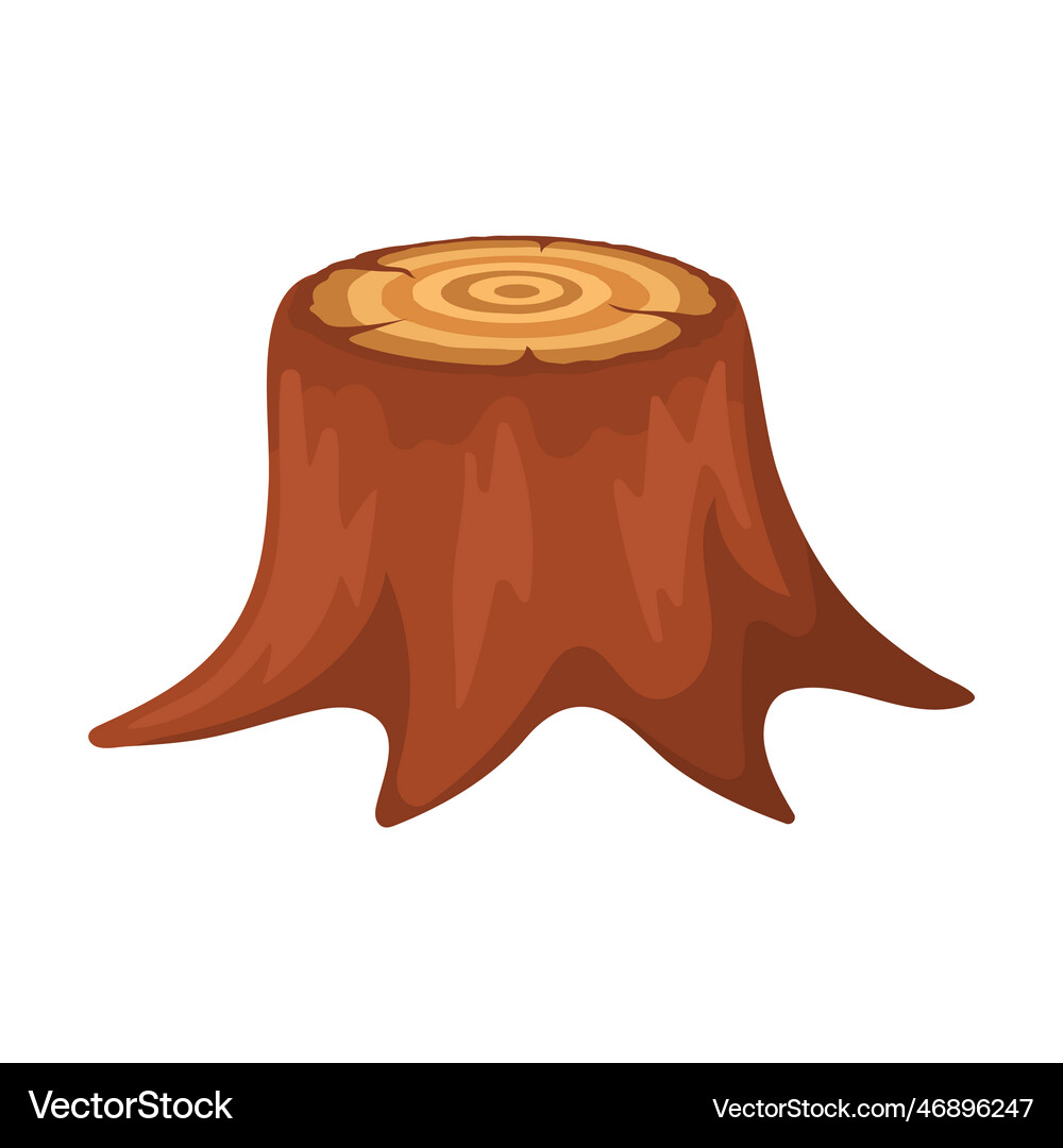 Wooden felled tree stump stack of trees Royalty Free Vector