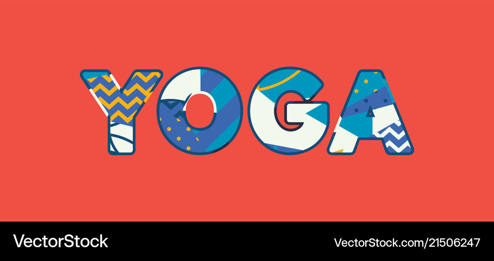 Yoga concept word art Royalty Free Vector Image
