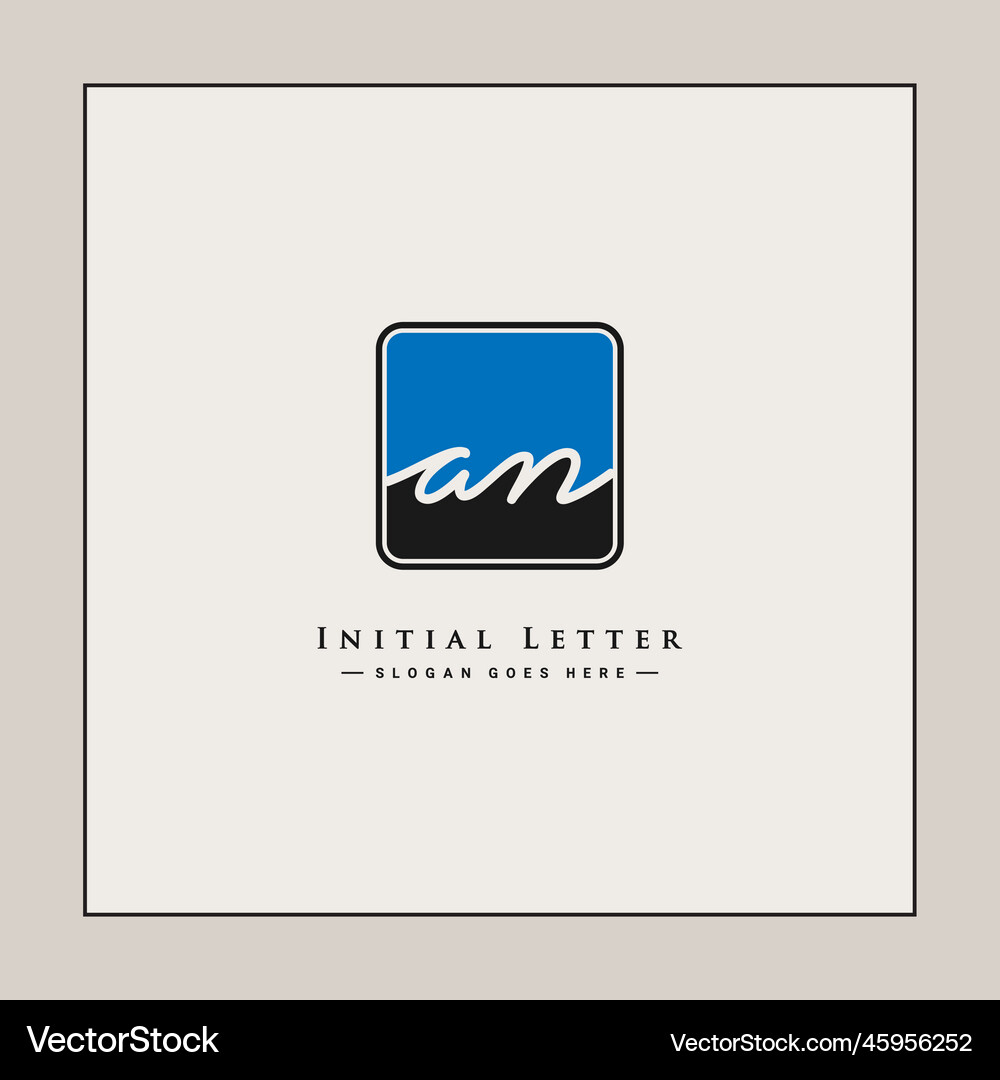 An initial logo in signature style Royalty Free Vector Image