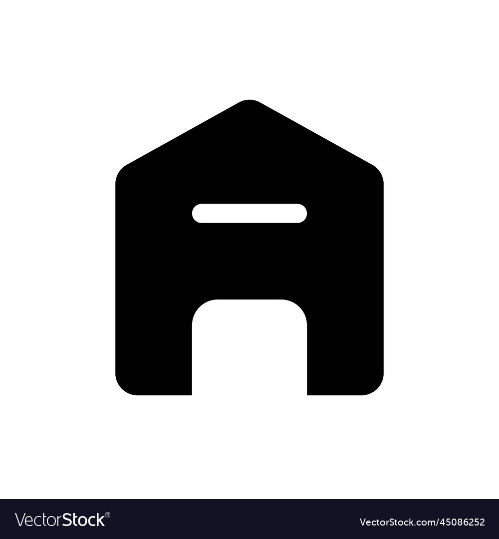 Delete address black glyph ui icon Royalty Free Vector Image