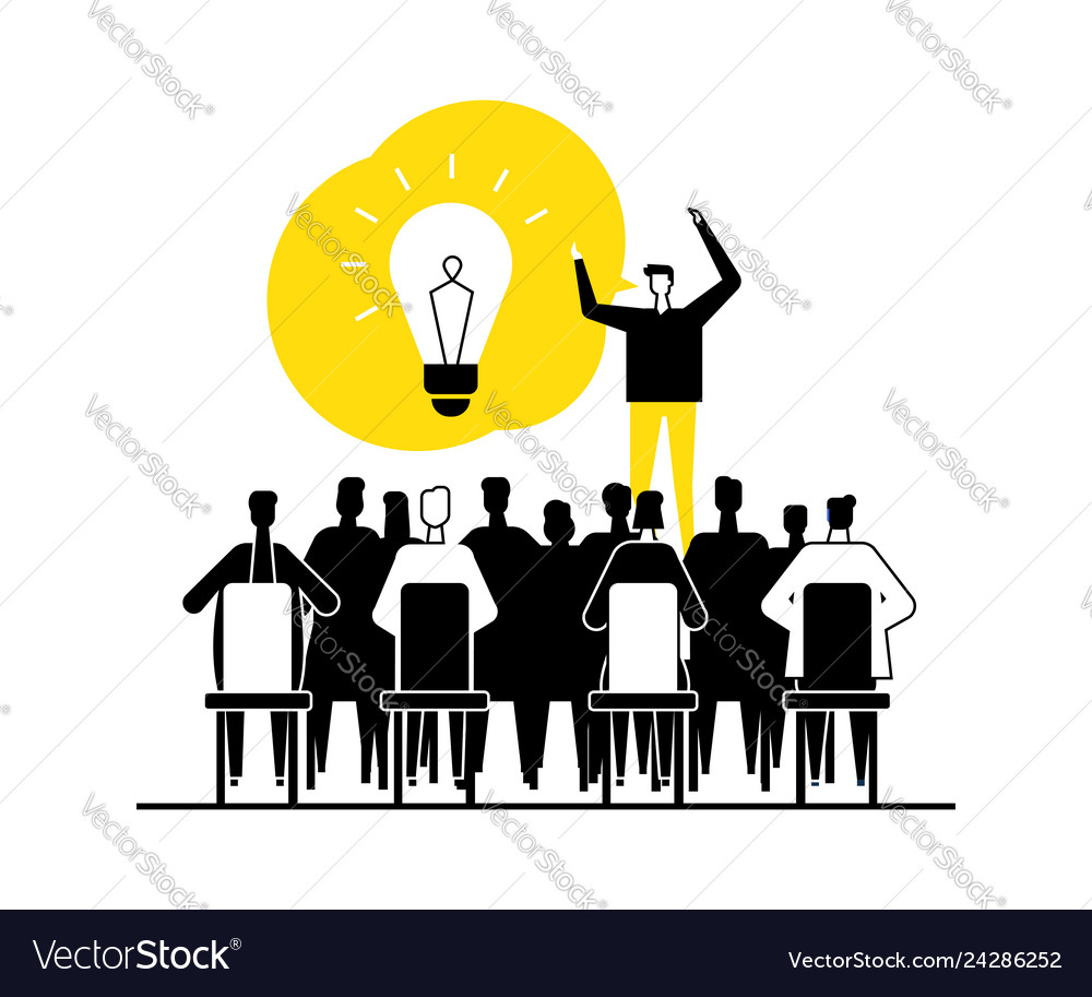 Finding a solution - flat design style Royalty Free Vector