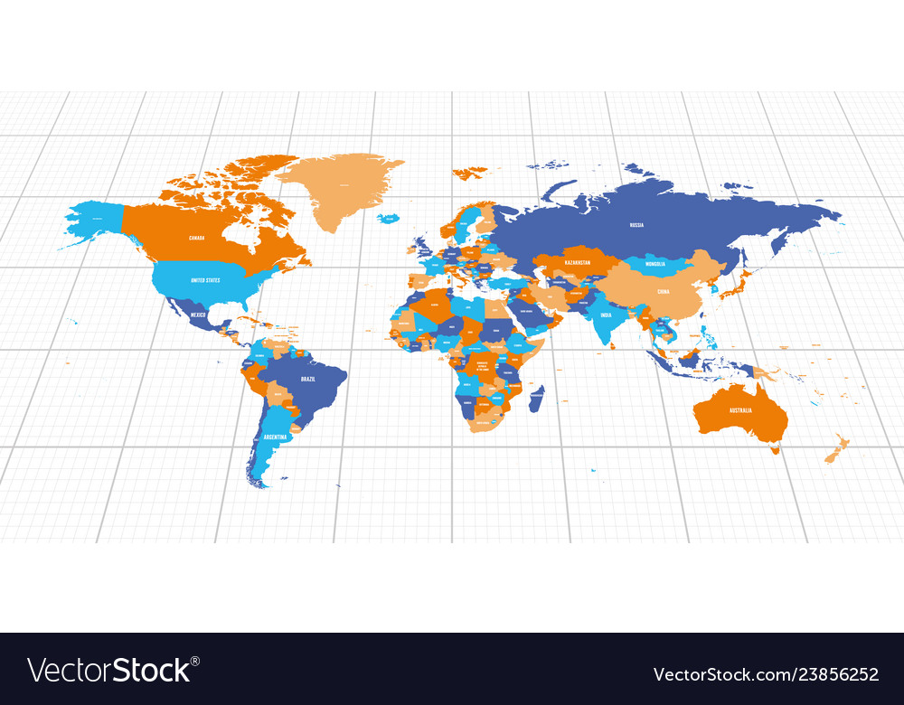 Global Geopolitical World Map Royalty Free Vector Image