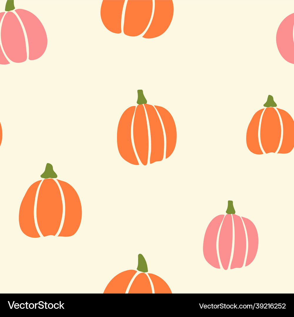 Halloween pattern with orange and pink Royalty Free Vector