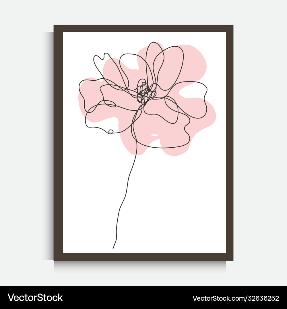 Hand drawn floral decoration wall decor Royalty Free Vector