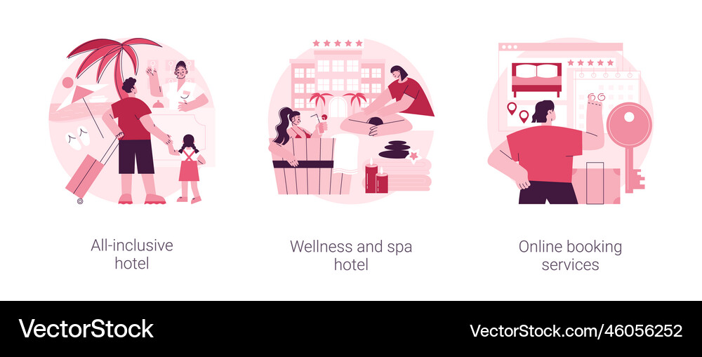 Hospitality industry abstract concept Royalty Free Vector