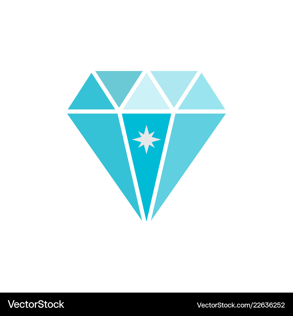 Jewelry symbol diamond icon Royalty Free Vector Image