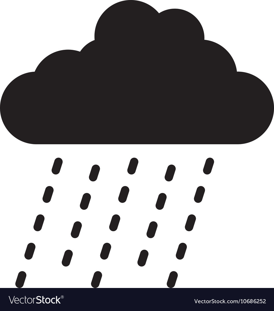 Rain cloud Royalty Free Vector Image - VectorStock