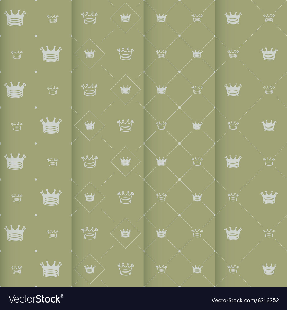 Simple seamless pattern with crown Royalty Free Vector Image