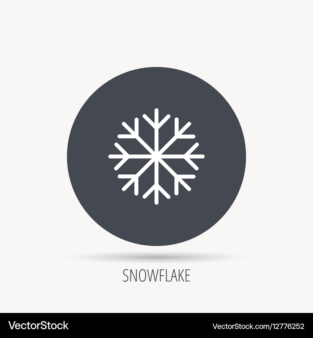 Snowflake icon snow sign air conditioning Vector Image