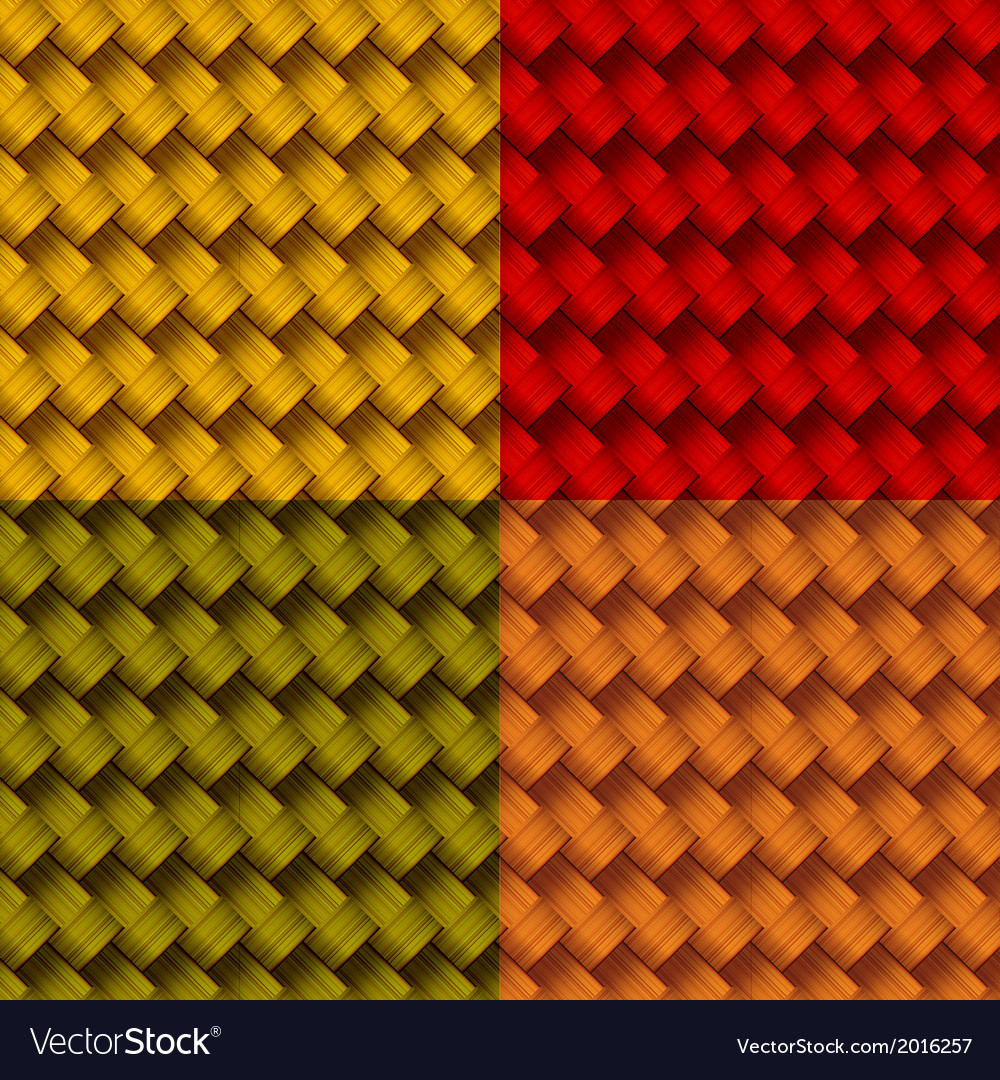 4 in 1 wicker pattern Royalty Free Vector Image