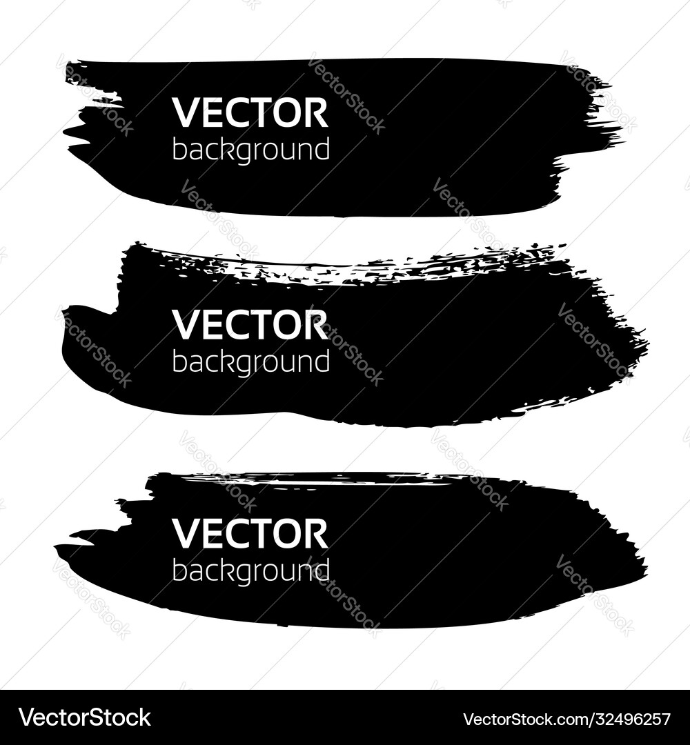 Big black smears isolated on a white background Vector Image