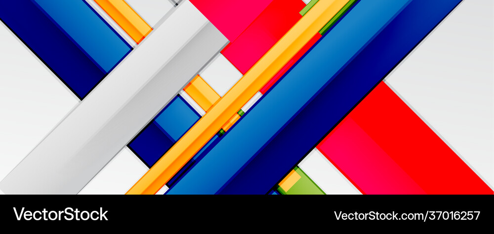 Color abstract lines trendy geometric background Vector Image