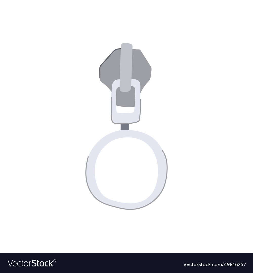 Cord zipper puller cartoon Royalty Free Vector Image