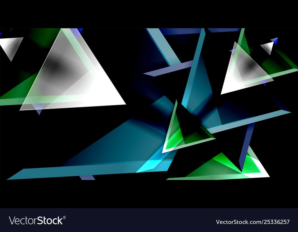 Dynamic triangle composition abstract background Vector Image