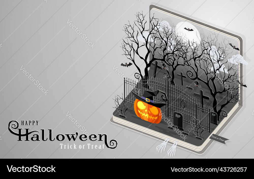 Flat design halloween 002 Royalty Free Vector Image