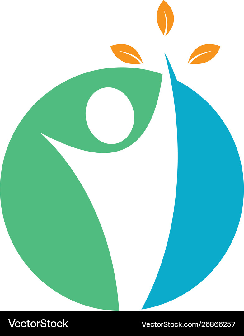 Human health symbol design Royalty Free Vector Image