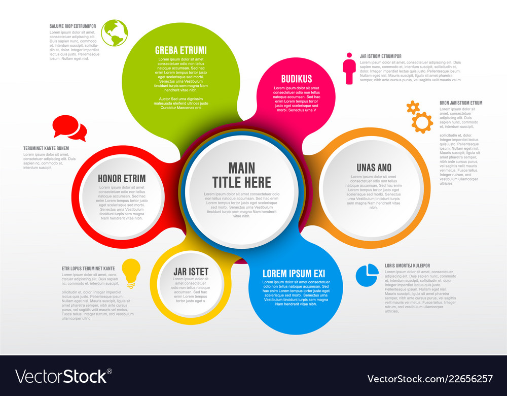 Infographic report template Royalty Free Vector Image