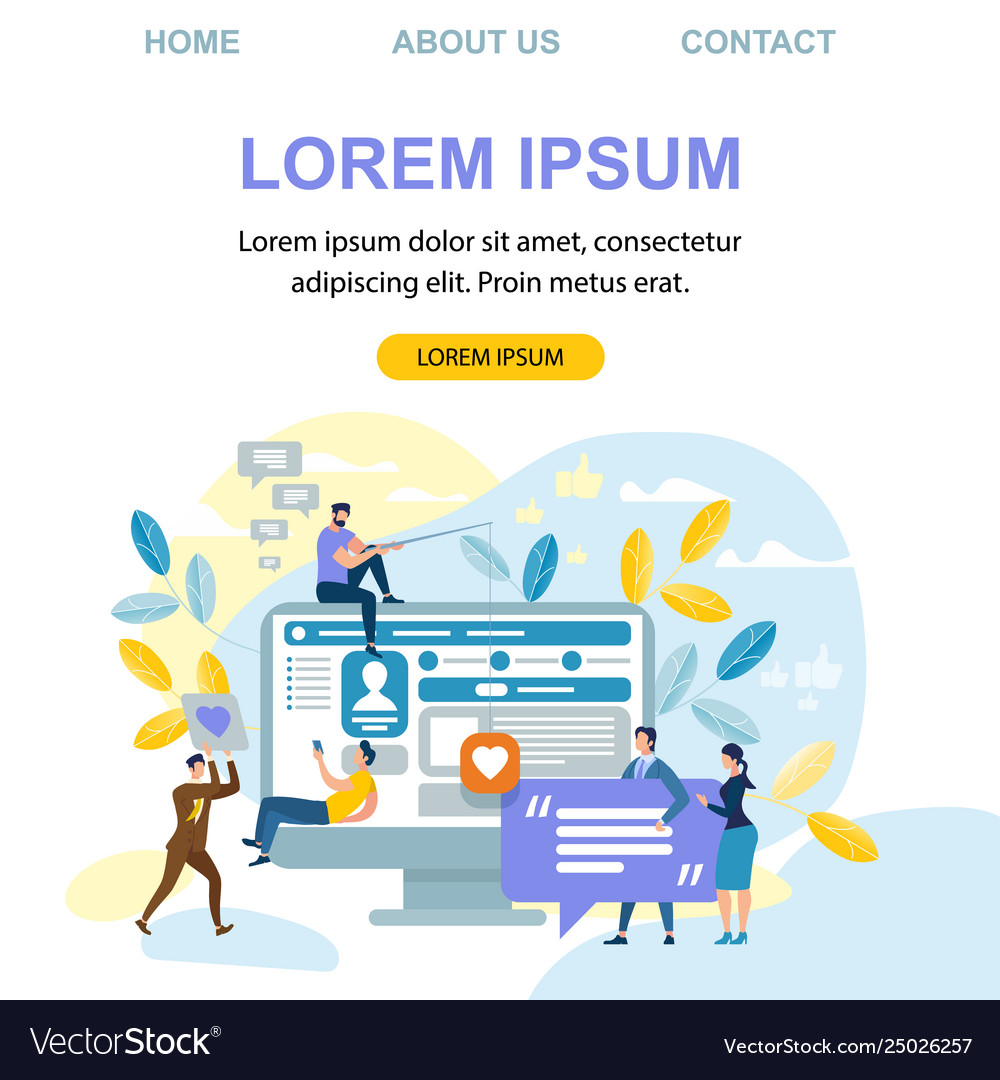 People internet communication social networking Vector Image