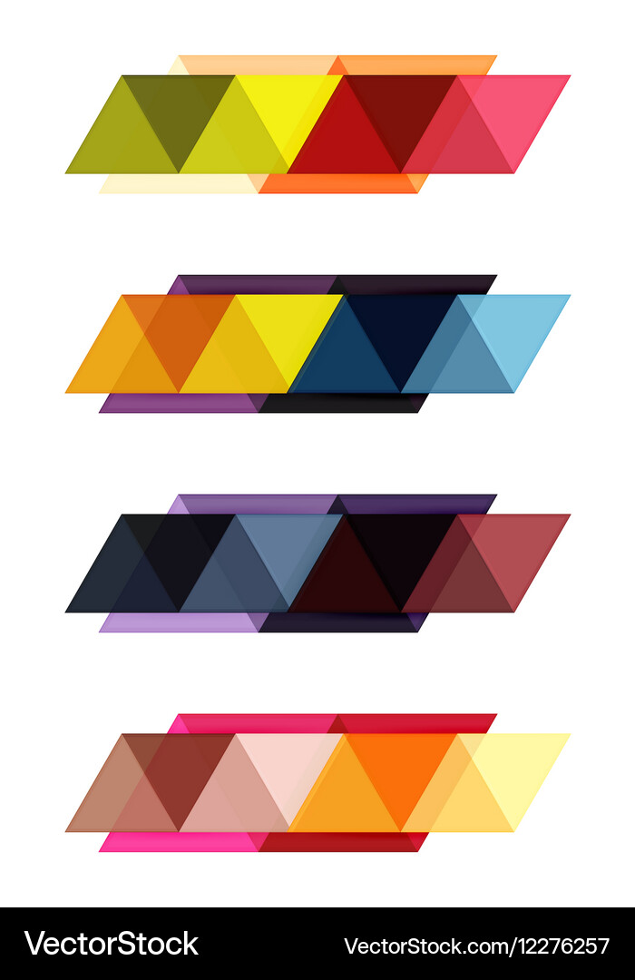 Set of blank geometric infographic web Royalty Free Vector