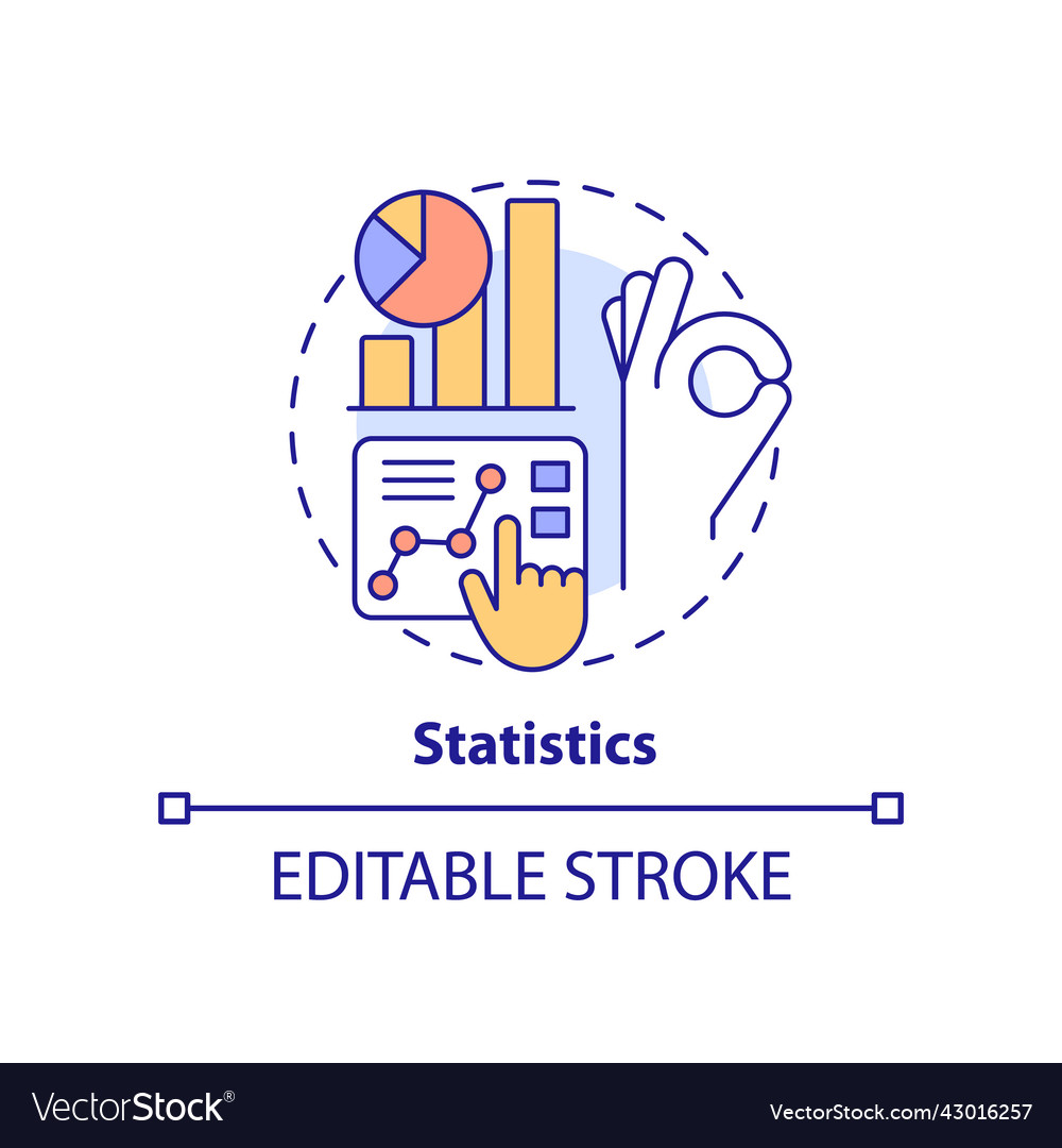 Statistics concept icon Royalty Free Vector Image