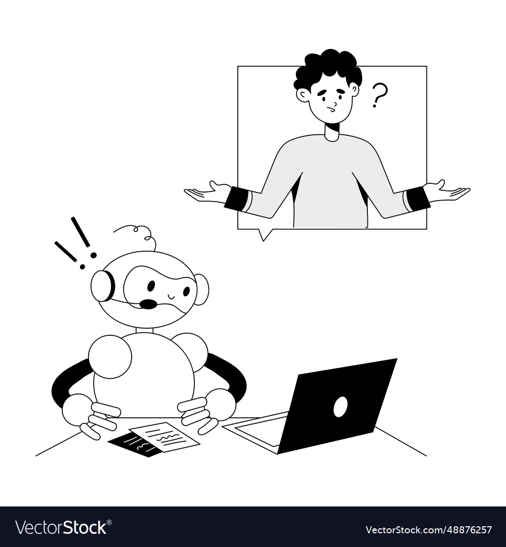 Virtual assistant Royalty Free Vector Image - VectorStock