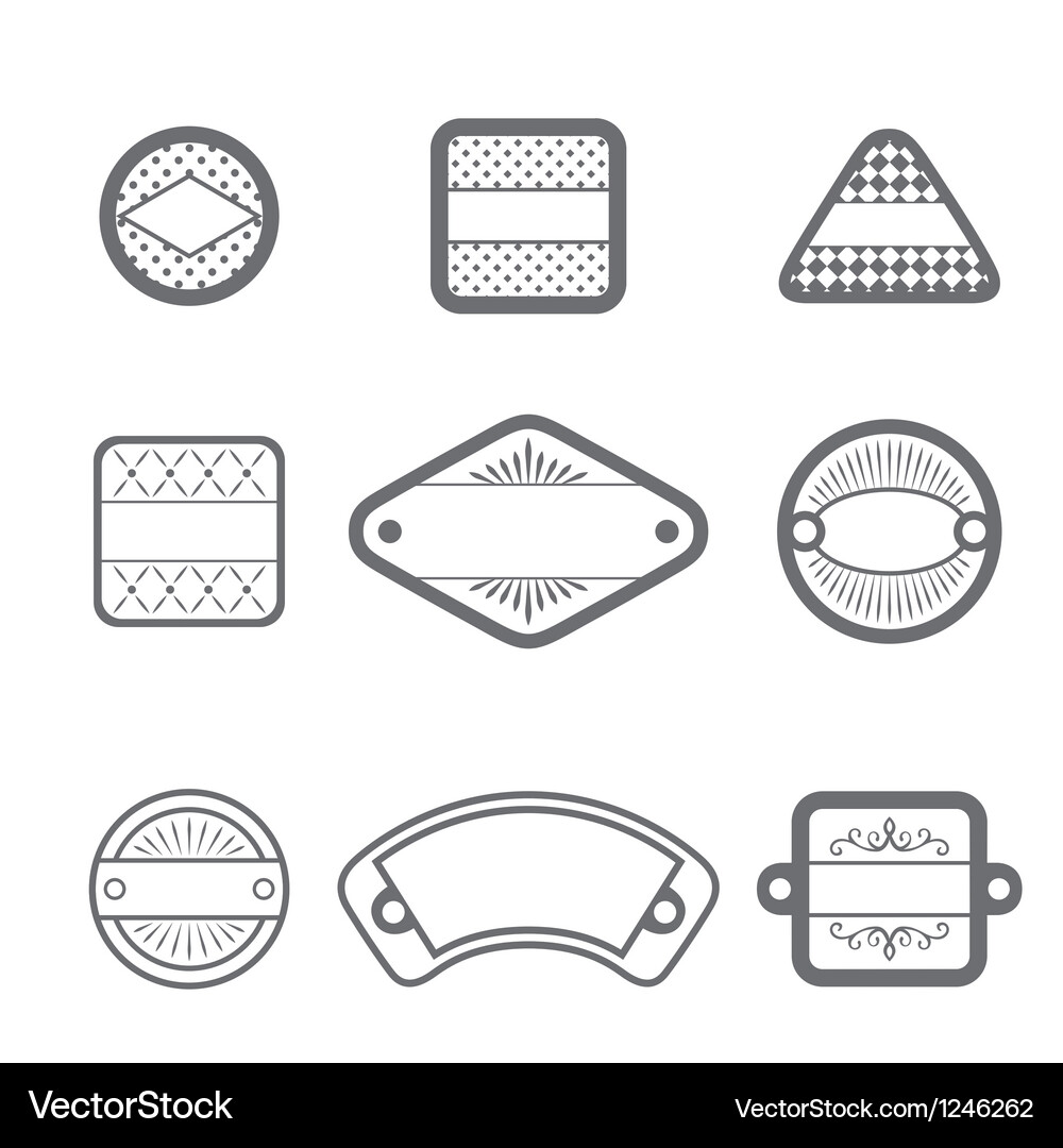 Collection of many gray labels Royalty Free Vector Image