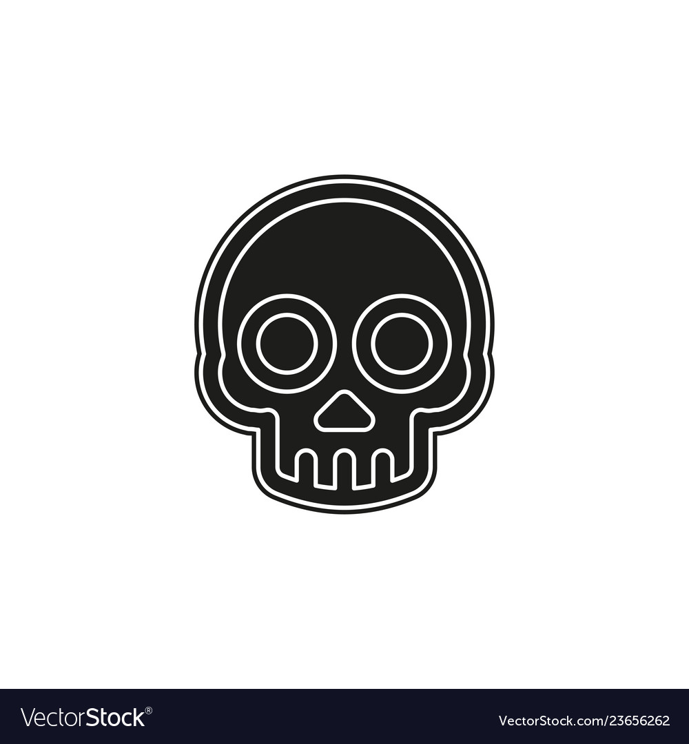 Danger skull icon skull crossbones symbol Vector Image