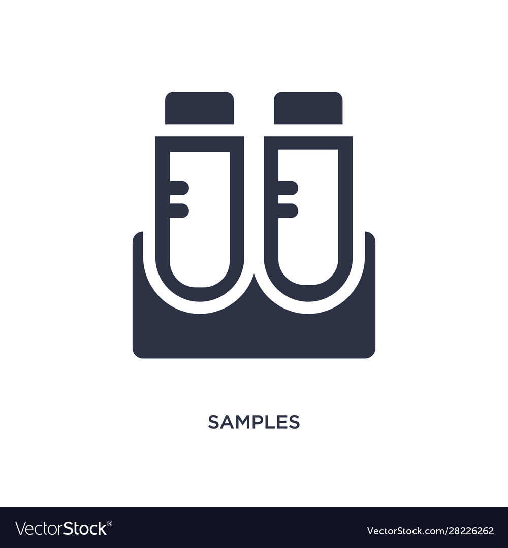 Samples icon on white background simple element Vector Image
