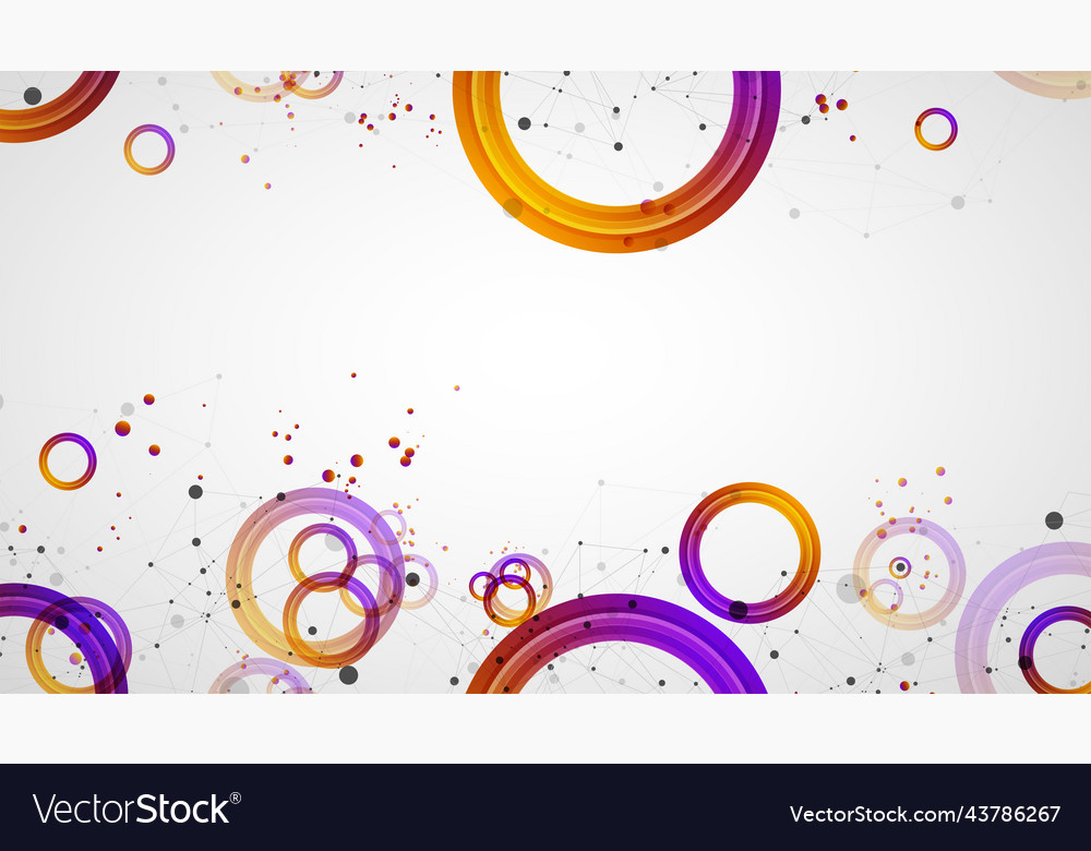 Abstract background with gradient circles Vector Image