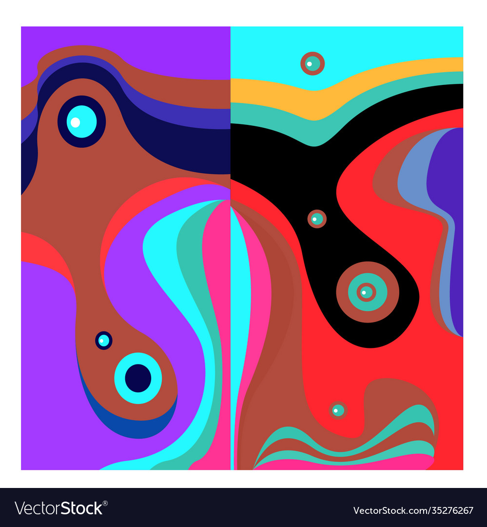 Colorful geometric and curve background pattern Vector Image