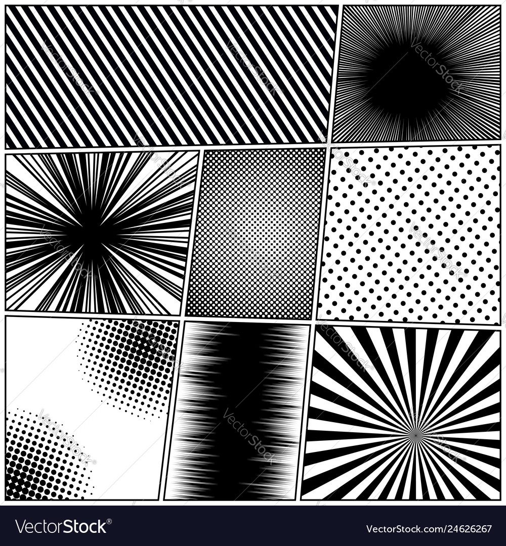 Comic monochrome composition Royalty Free Vector Image