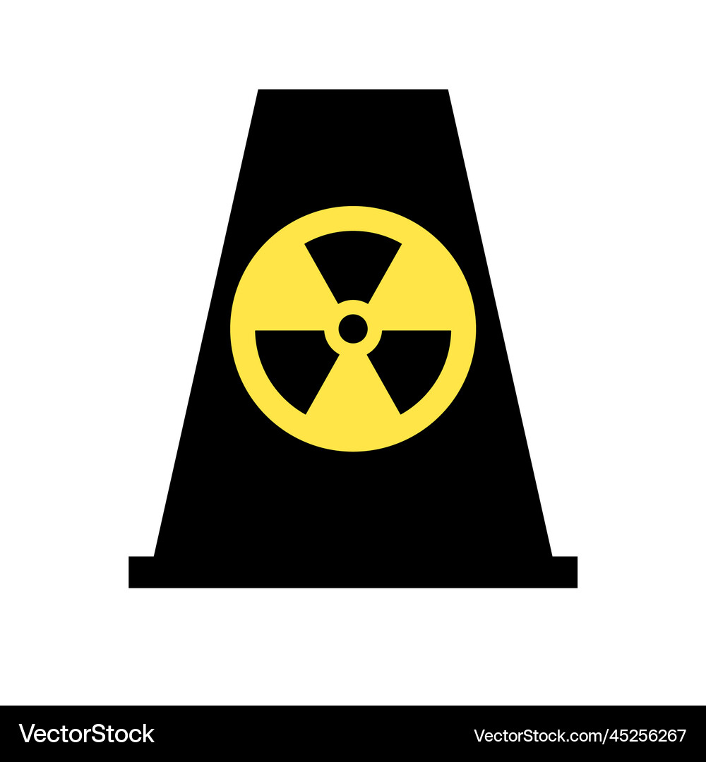 Nuclear power plant or radioactive and Royalty Free Vector