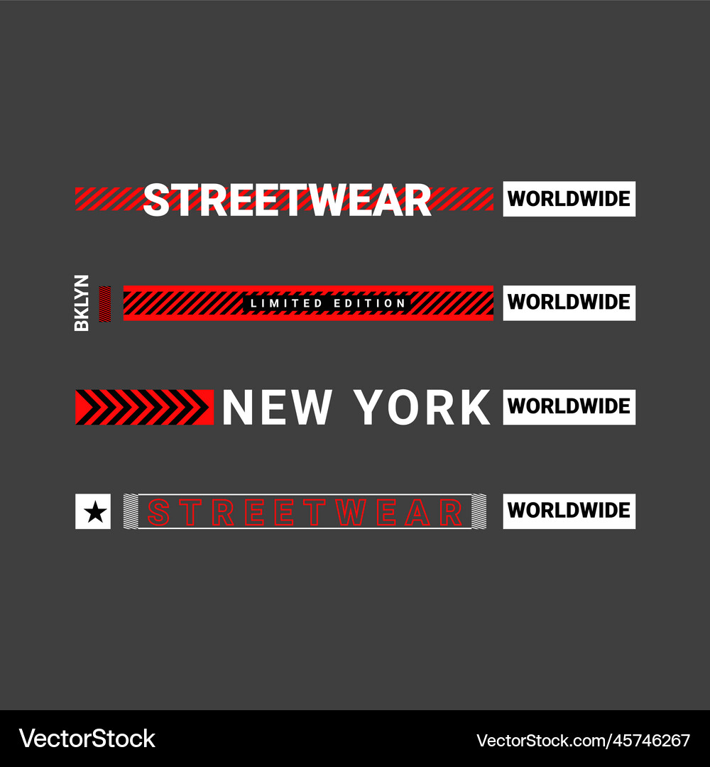 Simple city slogan strip design perfect Royalty Free Vector