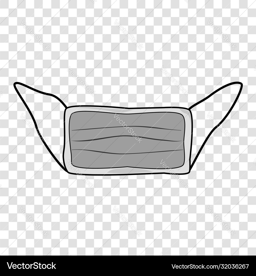 Simple hand draw sketch n95 mask for your Vector Image