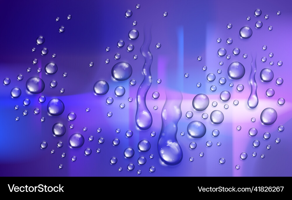 Water rain drops or condensation over blurred Vector Image