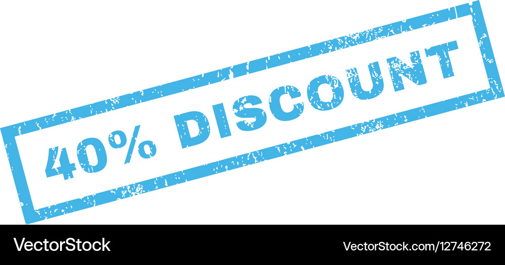 40 percent discount rubber stamp Royalty Free Vector Image