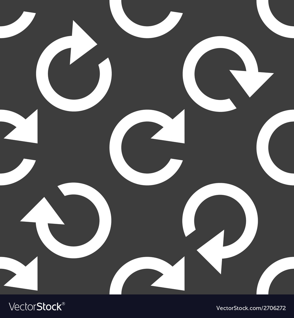 Arrow update web icon flat design seamless pattern