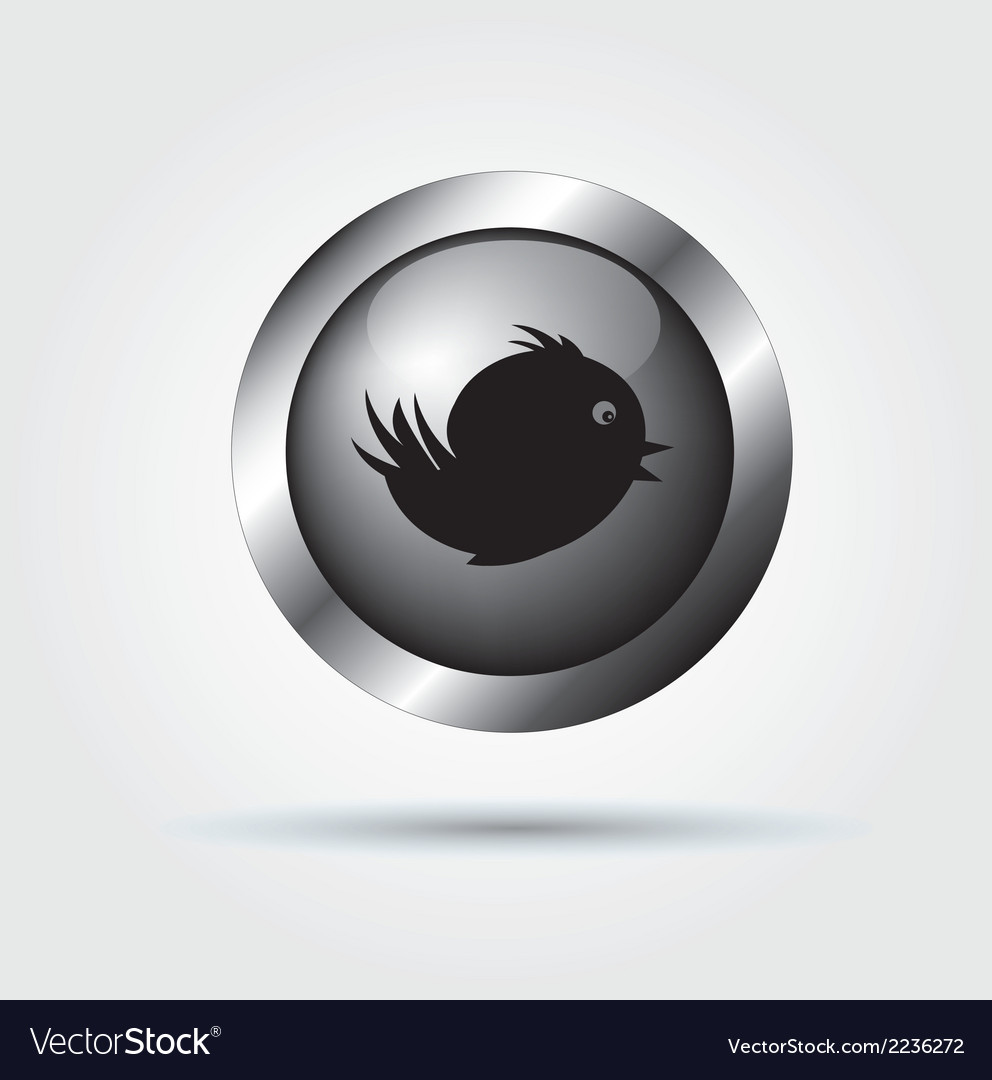 Bird button Royalty Free Vector Image - VectorStock