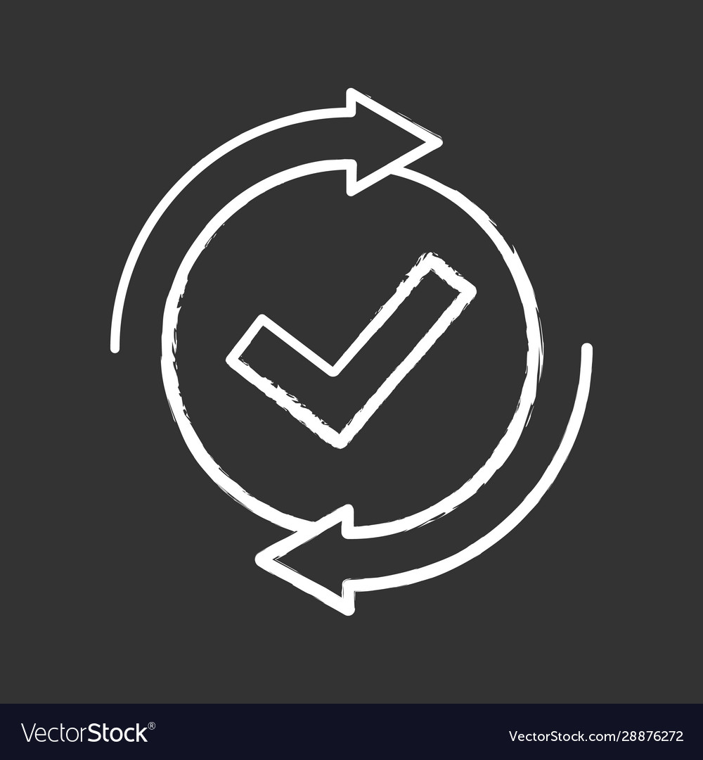 Checking process chalk icon Royalty Free Vector Image