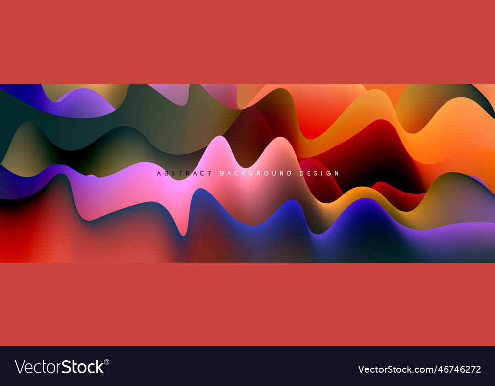 Dynamic liquid waves abstract background Vector Image