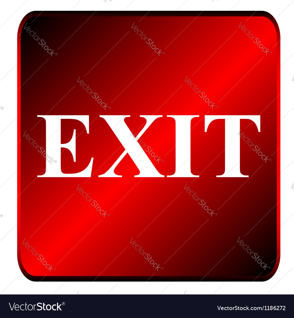 Exit symbol Royalty Free Vector Image - VectorStock