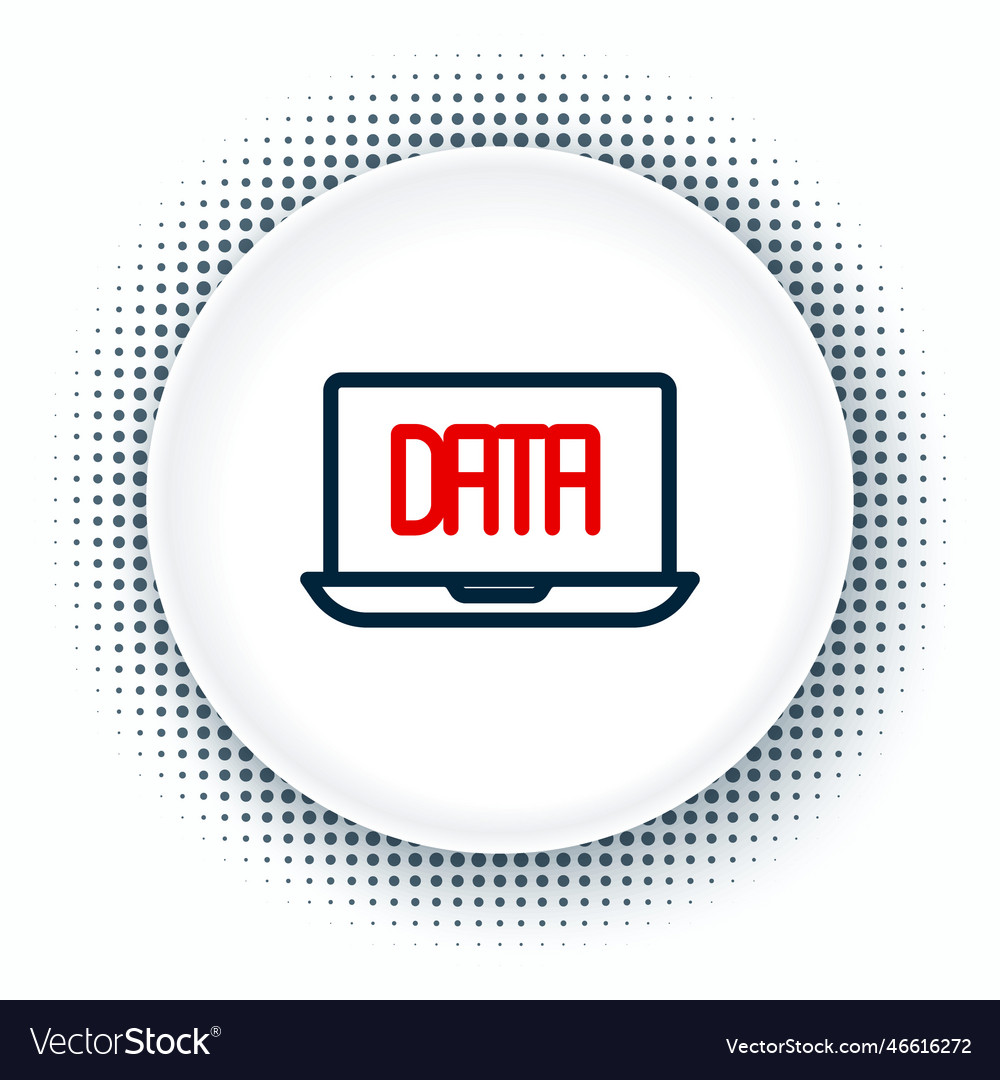 Line data analysis icon isolated on white Vector Image